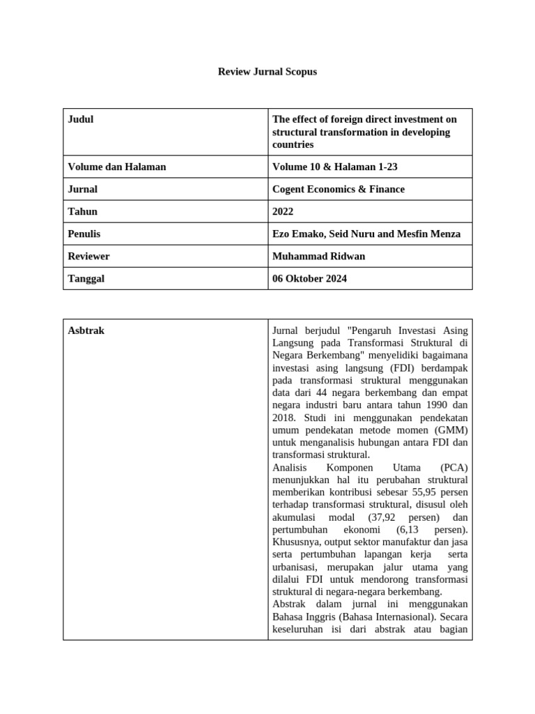 Review Jurnal Scopus | PDF