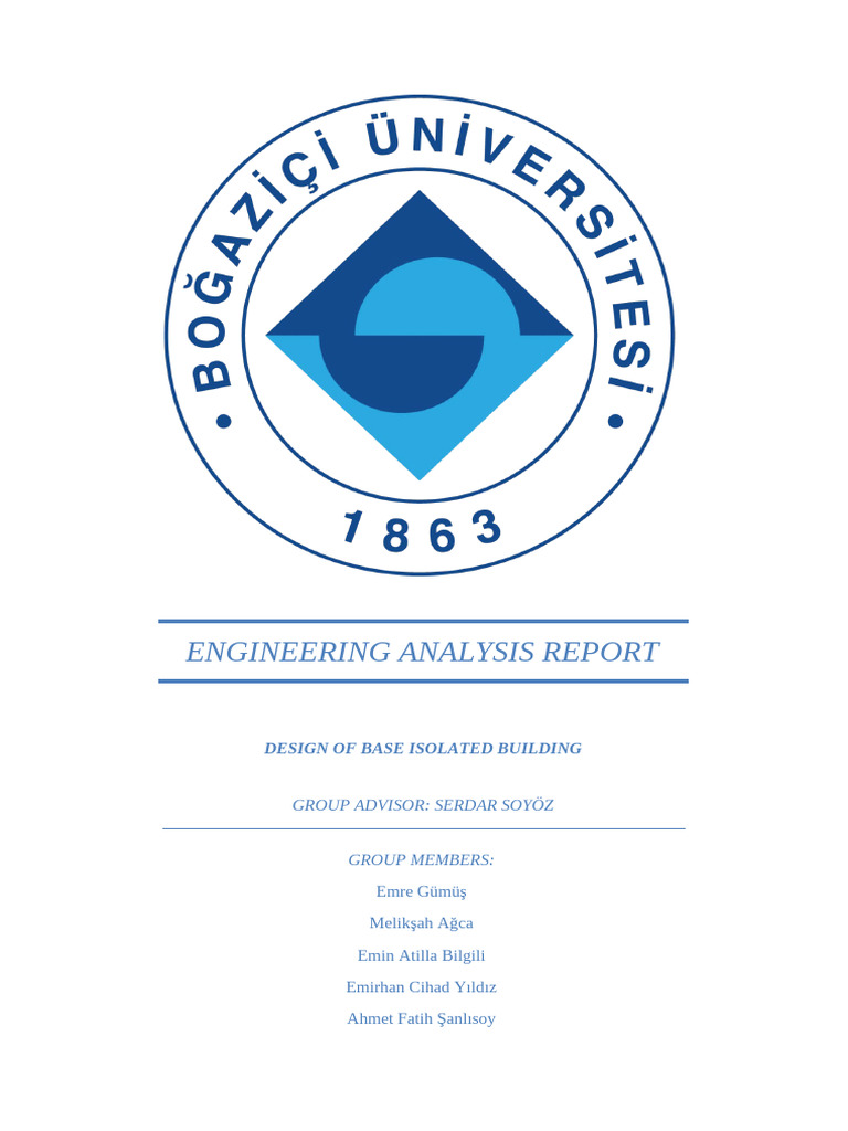 Base Isolated Building Engineering Analysis Report | PDF | Beam ...