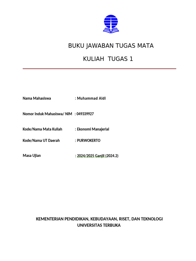 Ekonomi Manajerial - Muhammad Aldi | PDF | Metode & Bahan Ajar | Komputer