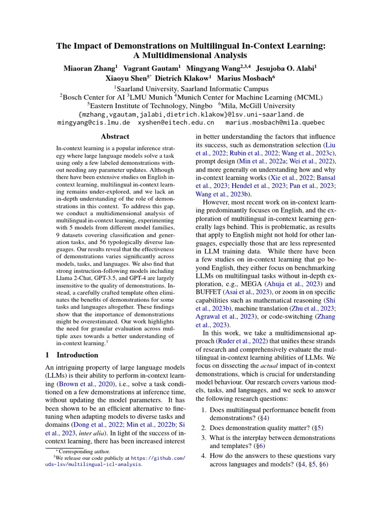 Multilingual ICL | PDF | Linguistics | Cognitive Science