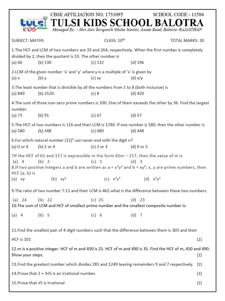 Maths 10 | PDF | Numbers | Mathematical Objects
