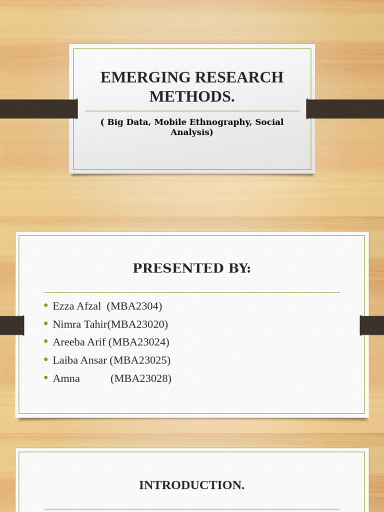 Emerging Research Methods (Final) - 1 | PDF | Popular Culture & Media Studies | Social Media