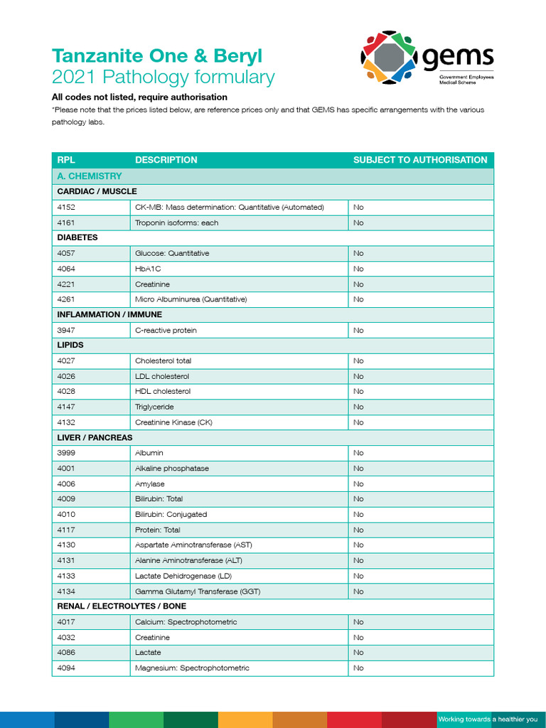 Gems - Pathology Formulary | PDF | Medical Specialties | Clinical Medicine