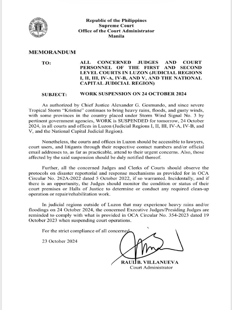 Oca Memo 10 24 2024 | PDF