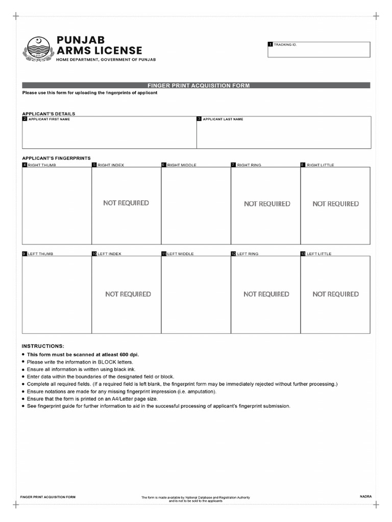 Finger Print Form | PDF