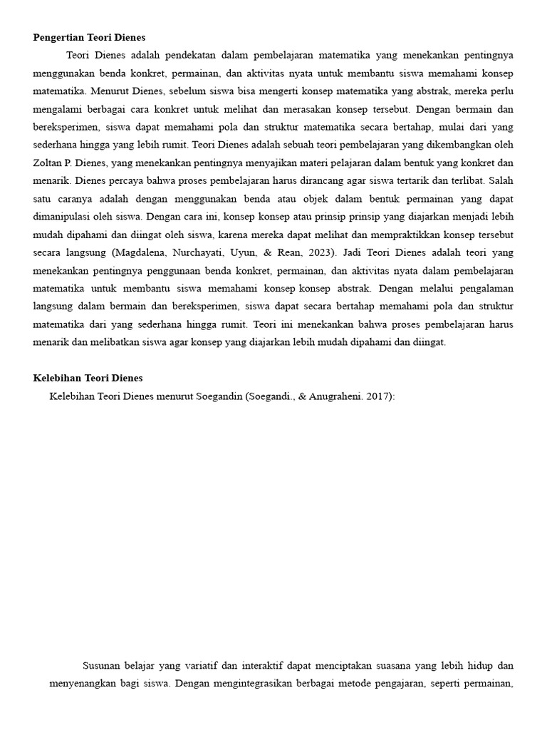 Teori Dienes | PDF