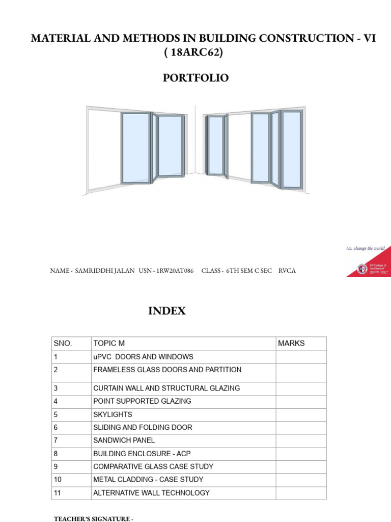 MMBC 6TH Sem Architecture | PDF | Window | Door