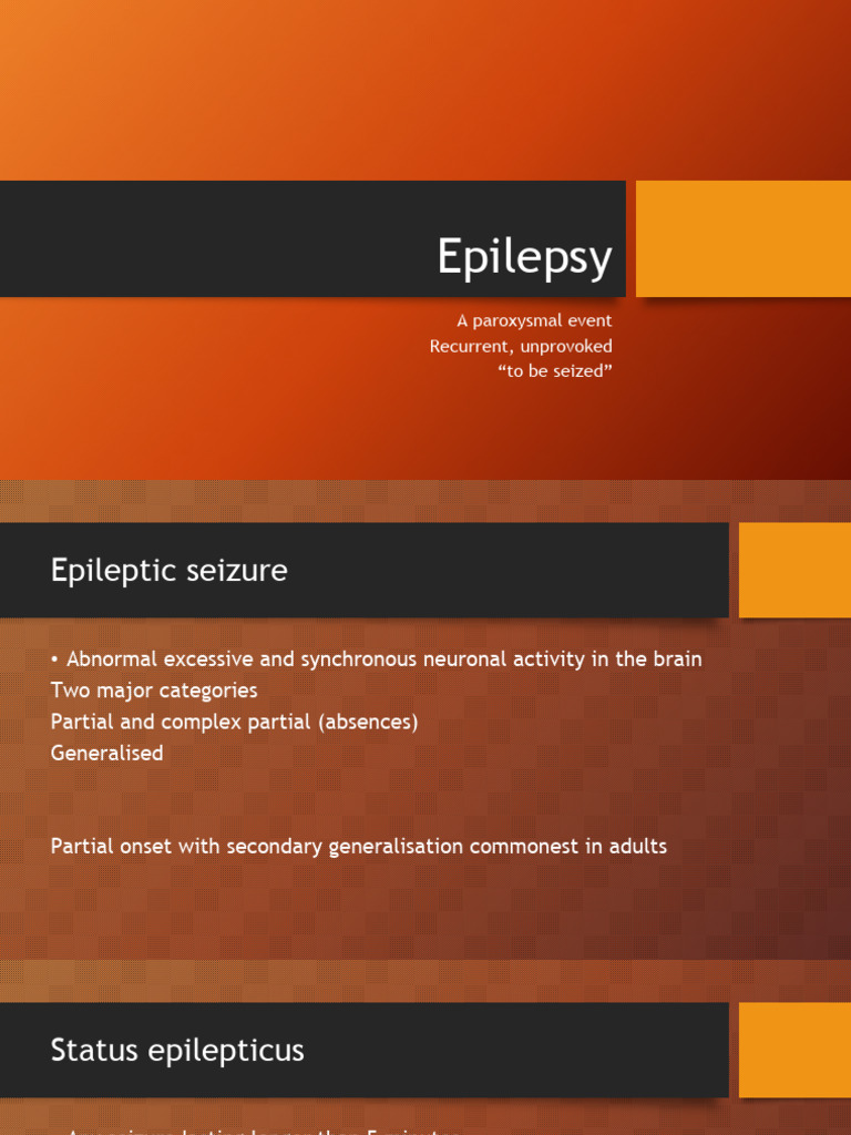 Approach To Epilepsy | PDF | Epilepsy | Medical Specialties