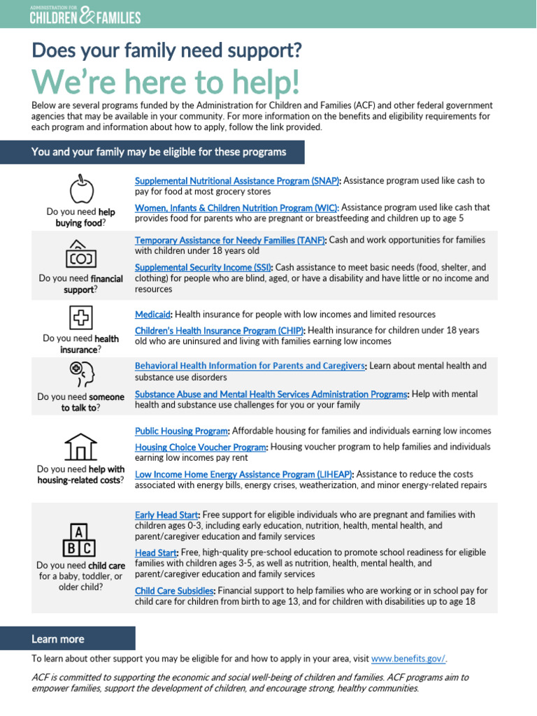 Resource Guide For Families With Children Ages 0 12 | PDF ...