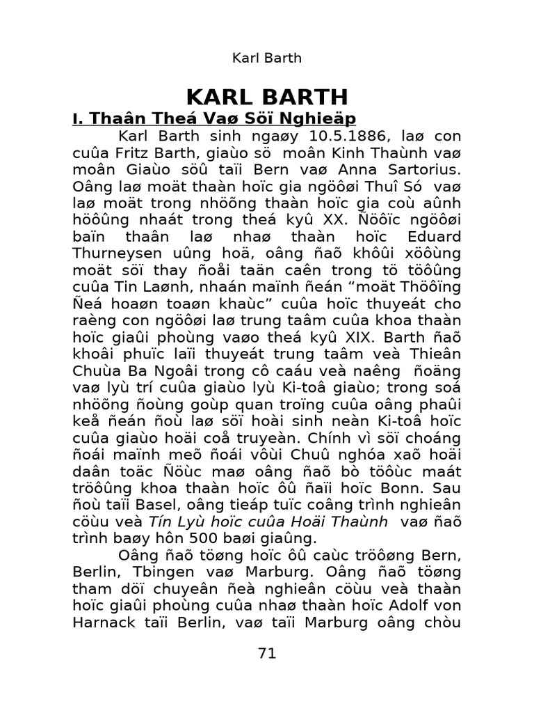 Karl Barth | PDF