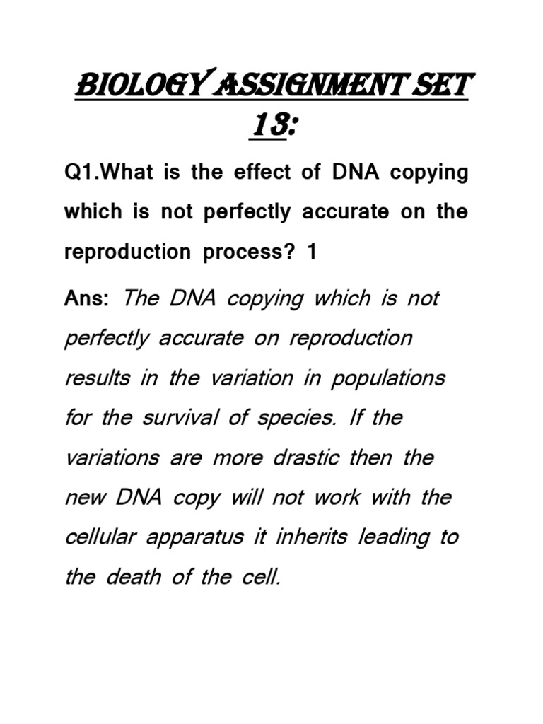 Biology Assignment 13 | PDF | Fertilisation | Birth Control