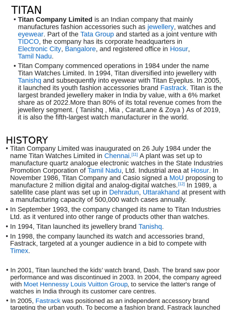 Titan | PDF | Brand Management | Watch