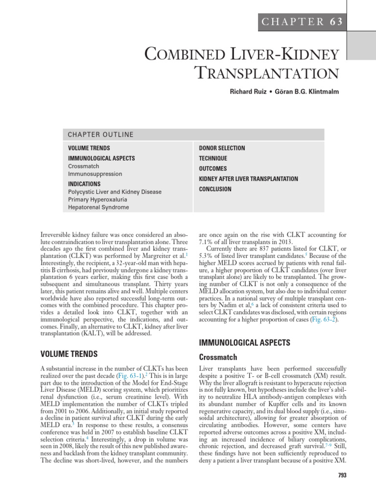 SLK Transplantation | PDF | Organ Transplantation | Kidney