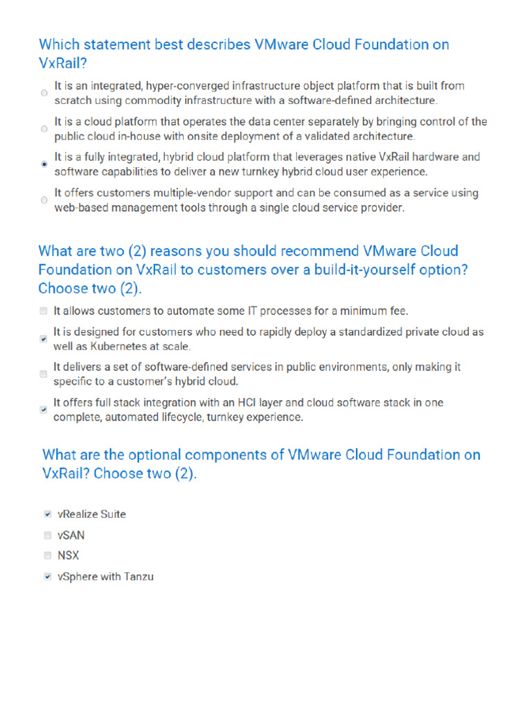 VMware Cloud Foundation On VxRail For Presales | PDF