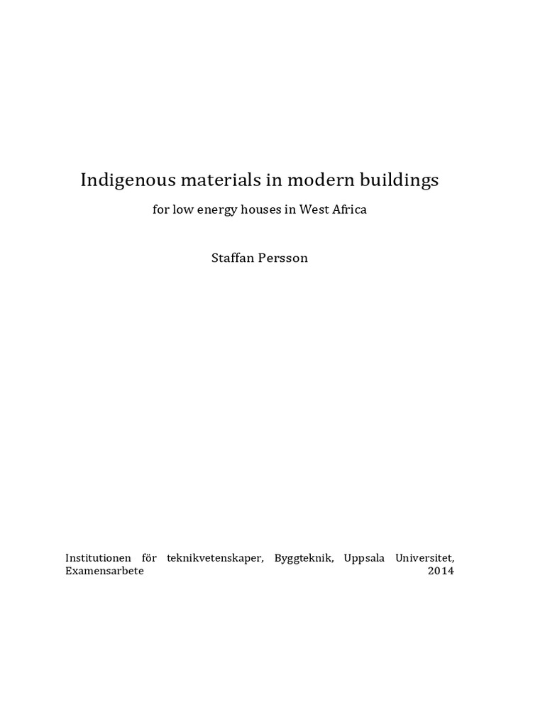 MFS Indigenous Materials in Modern Buildings | PDF
