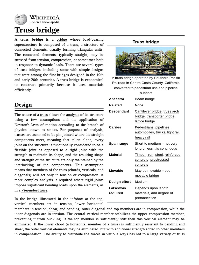 Truss Bridge | PDF | Truss | Structural Engineering