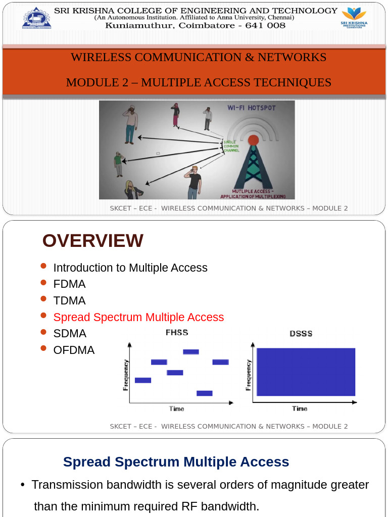 Spread Spectrum Multiple Access | PDF | Channel Access Method | Broadcasting