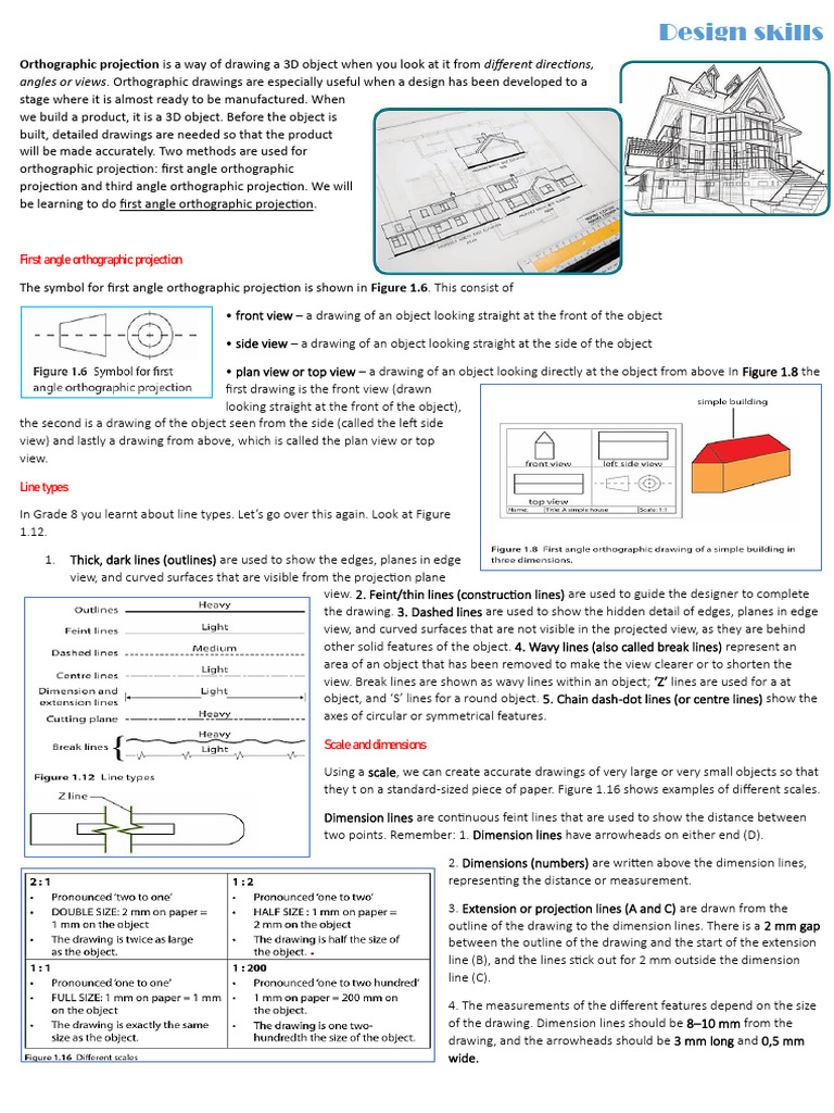 Orthographic Projection Grade 9 | PDF | Drawing | Geometry