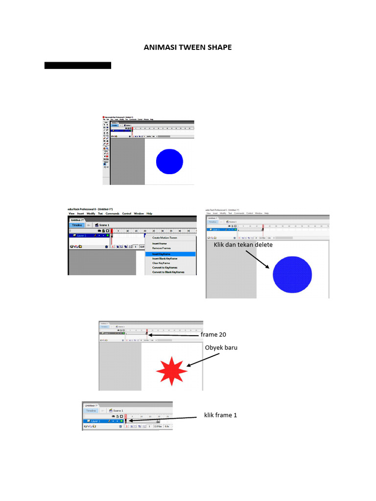 7a. Dasar-Dasar Animasi Tween Shape | PDF