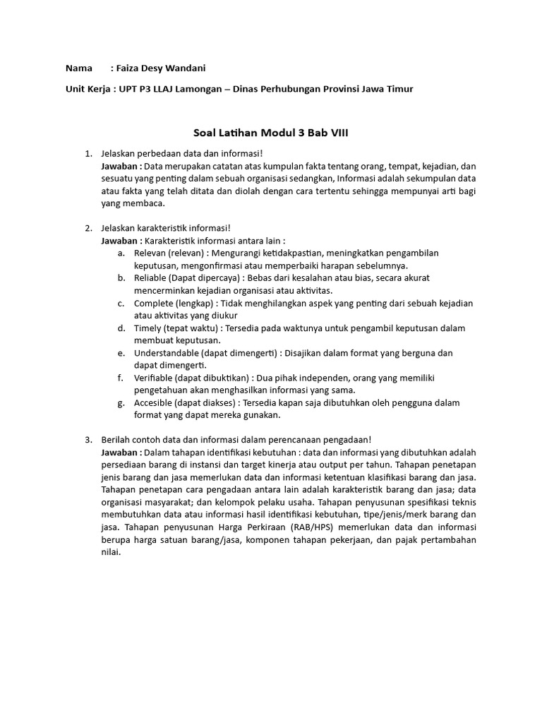 Tugas 2 - Soal Bab 8 Modul 3 Google Form 31 Oktober 2024 | PDF | Komputer