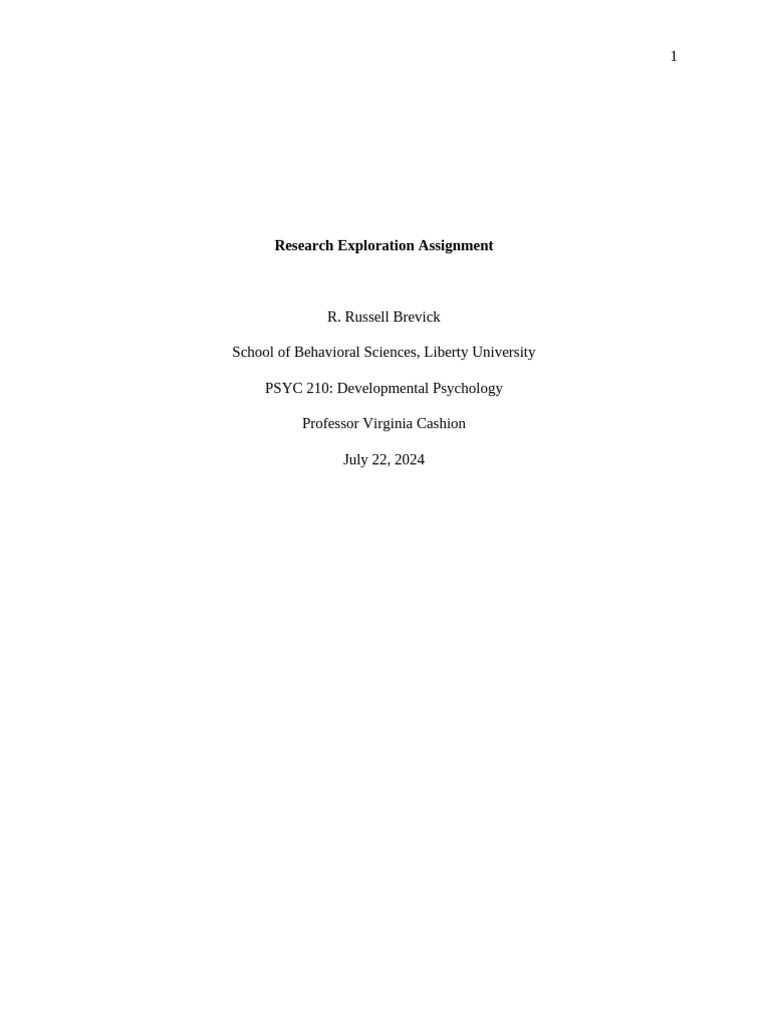 RB Research Exploration Assignment Sample Paper | PDF | Vocabulary ...