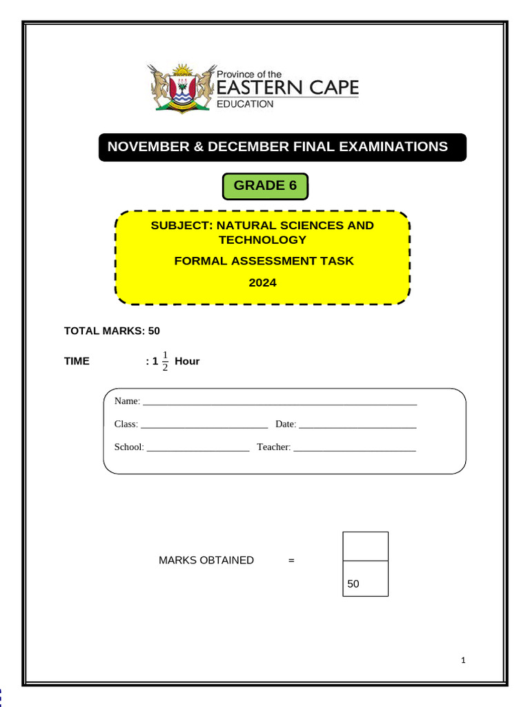 2024 - NST - Grade 6 - Final Exams | PDF | Asteroid | Fuels