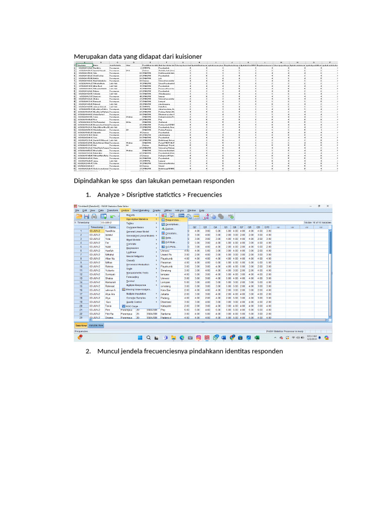 Langkah-Langkah Mengolah Data Statmul Kel 5 | PDF