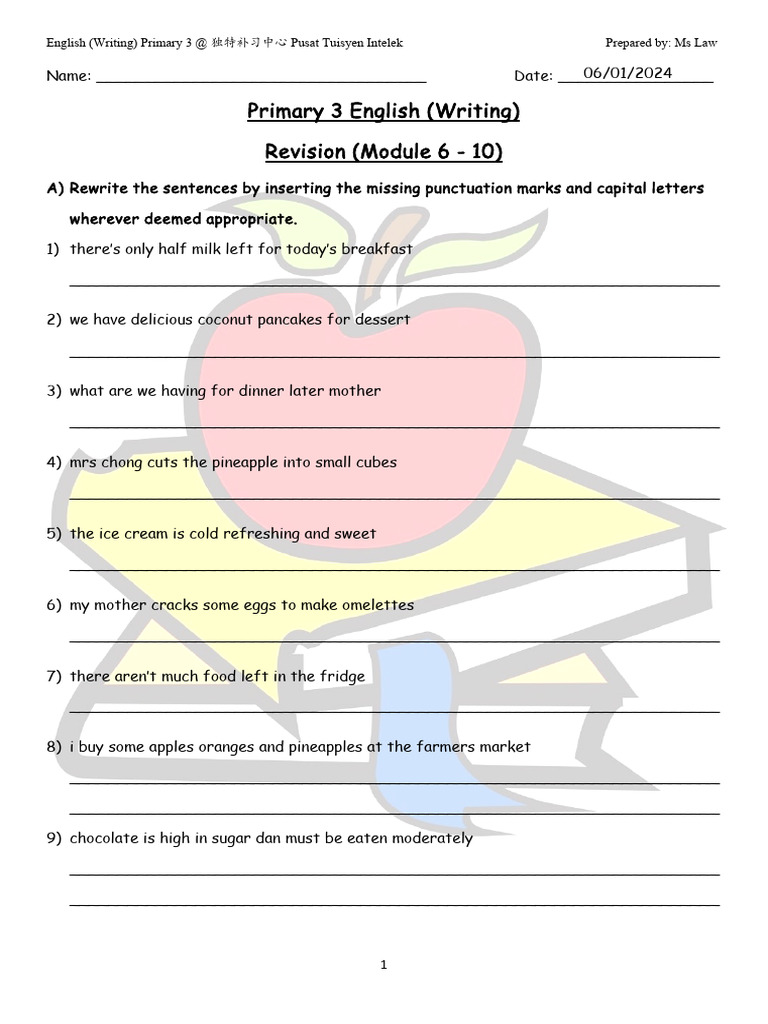(06.01.2024) P3 BI2 (Revision Module 6-10) | PDF | Foods | Cuisine