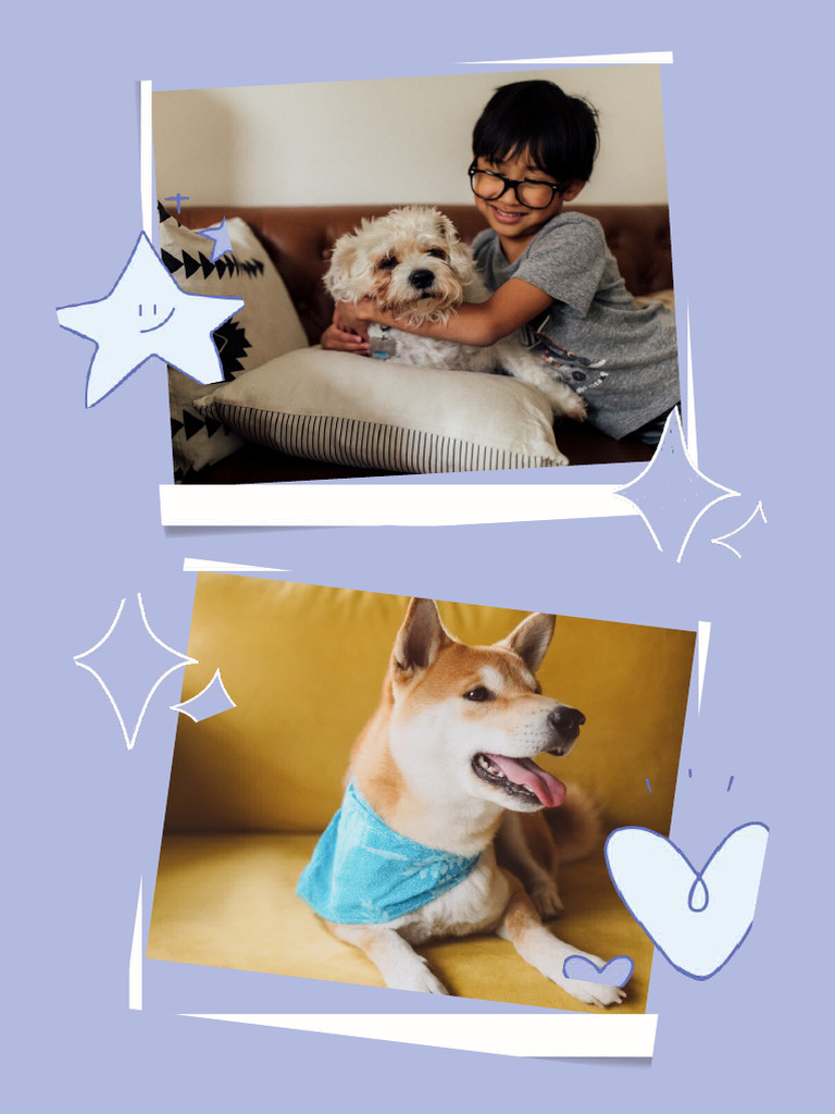 Tím oải hương Tím pastel Hiện đại Sổ lưu niệm Ảnh ghép Thiệp ảnh | PDF