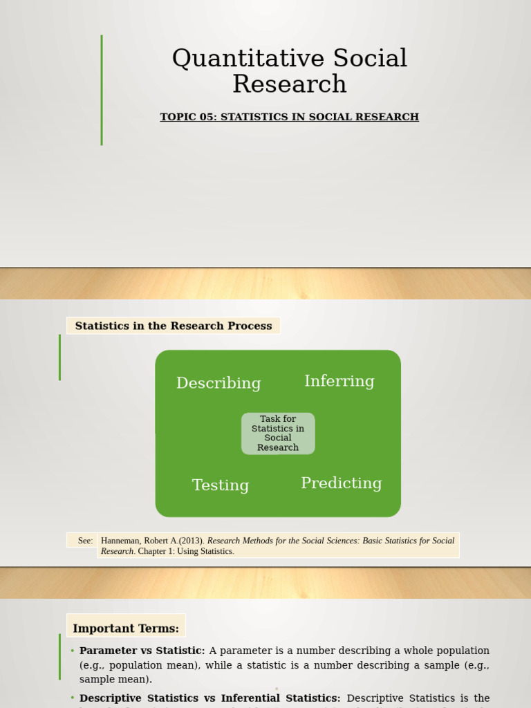 Topic 07 - Statistics in Social Research - PPTX Version 1 | PDF ...