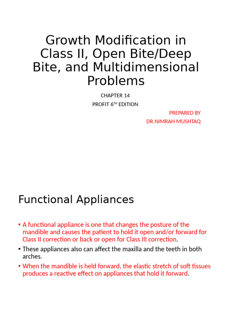 Growth Modification CHP 14 | PDF | Tooth | Dental Anatomy