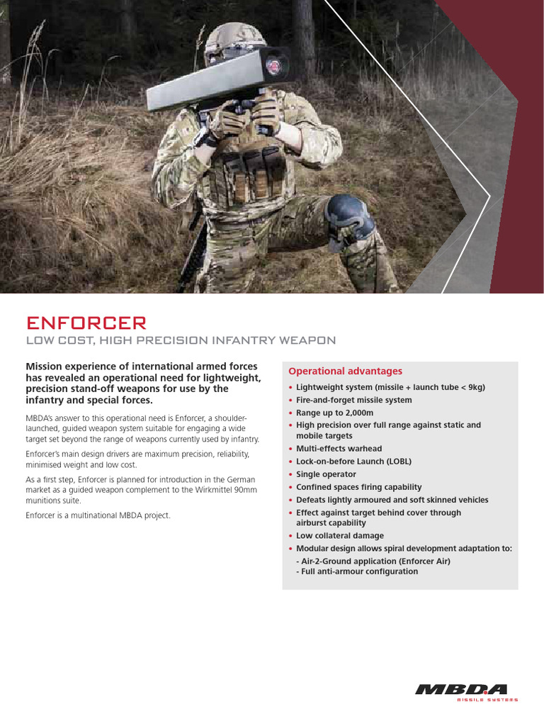 2018 ENFORCER Datasheet | PDF | Military Technology | Military Science