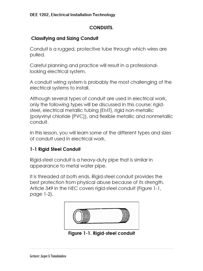 Conduit Installation and Techniques | PDF | Equipment | Building Materials