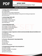 AIFSET Previous Paper | PDF