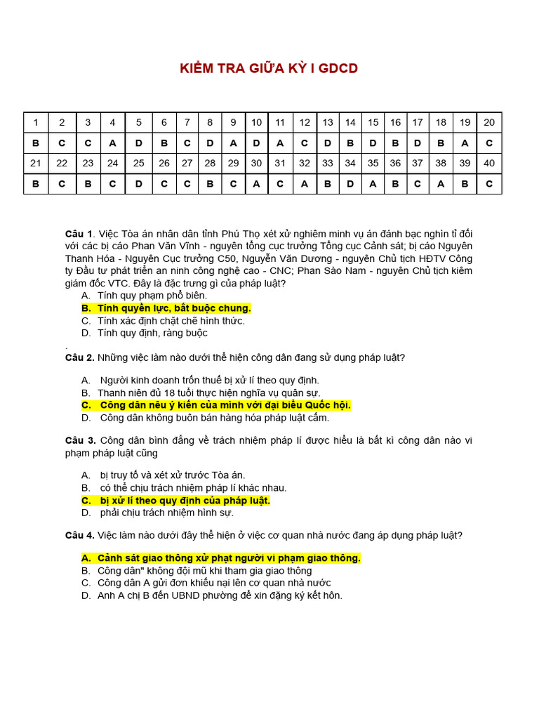 KIỂM TRA GIỮA KỲ I GDCD 2 | PDF