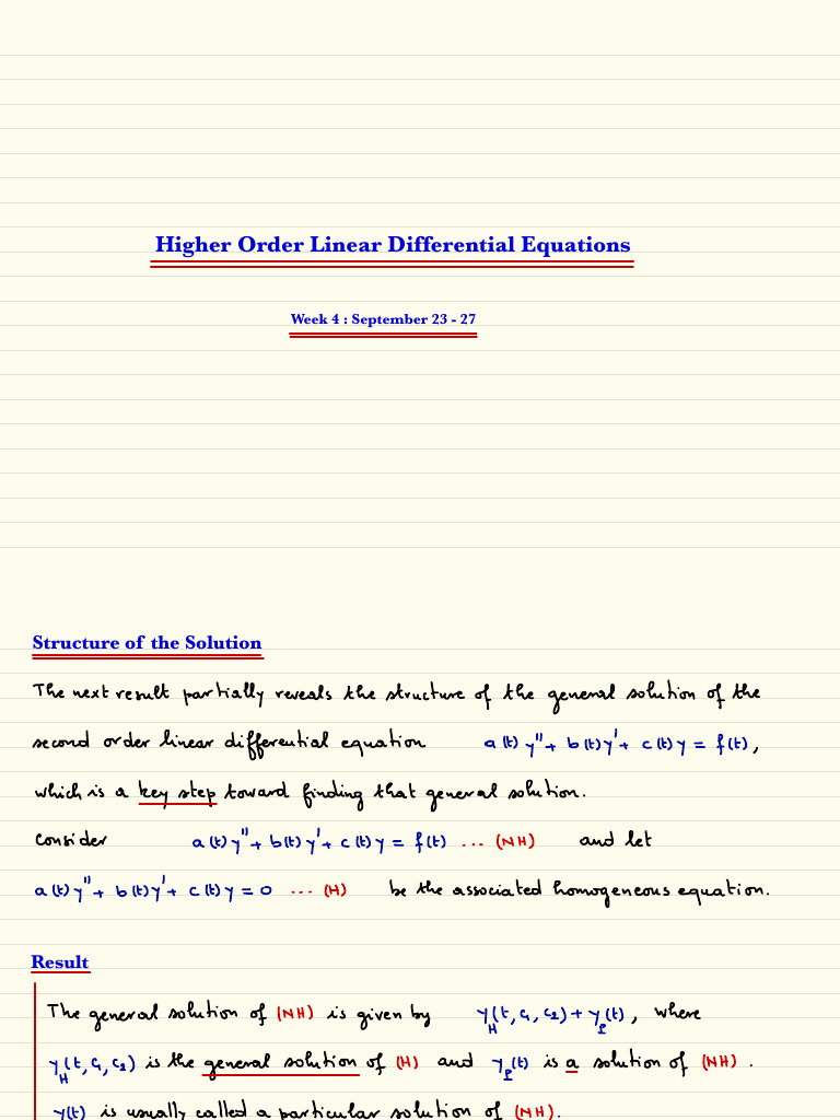 Week 04 | PDF | Linearity | Equations