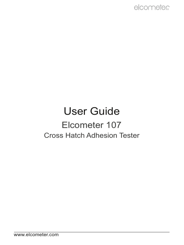 Elcometer 107 Manual | PDF