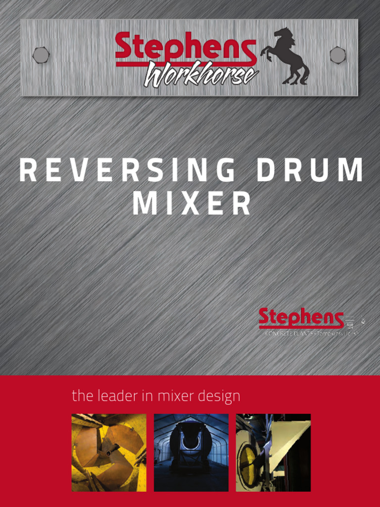 Reversing Drum Mixer Benefits Explained | PDF | Concrete | Electric Motor