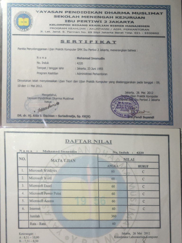 Sertifikat Udin | PDF