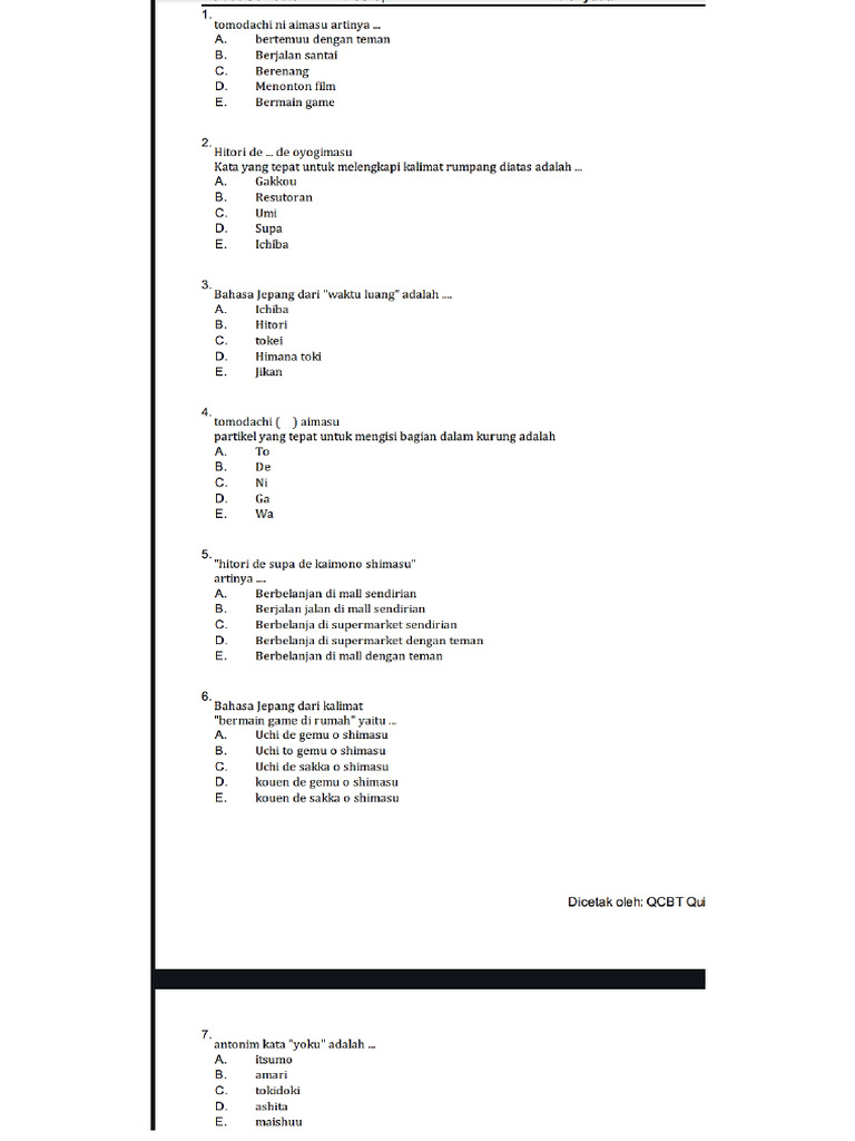 Latihan Soal BJ Kelas XII | PDF