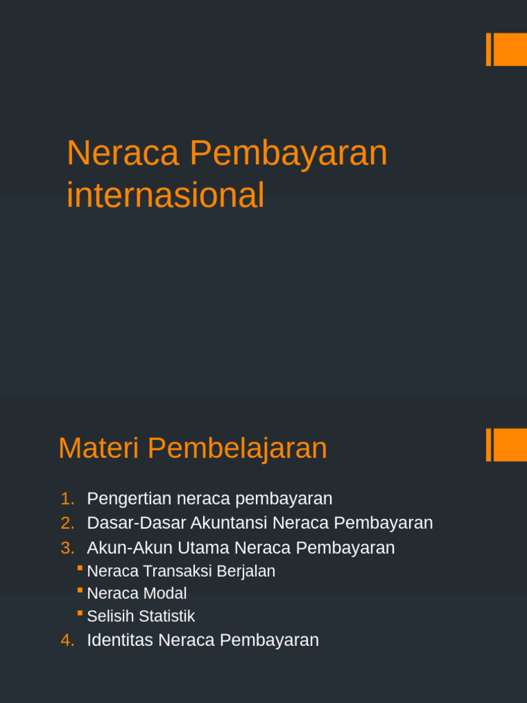 3.neraca Pembayaran | PDF