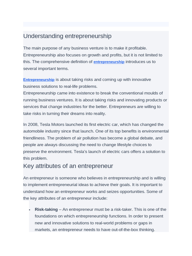 Entrepreneurship Motivation1 | PDF | Entrepreneurship | Motivation