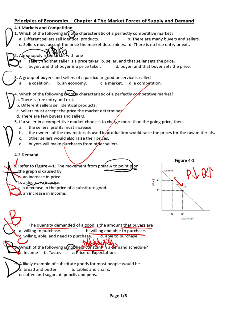 Ch.4 The Market Forces of Supply and Demand | PDF | Supply (Economics ...