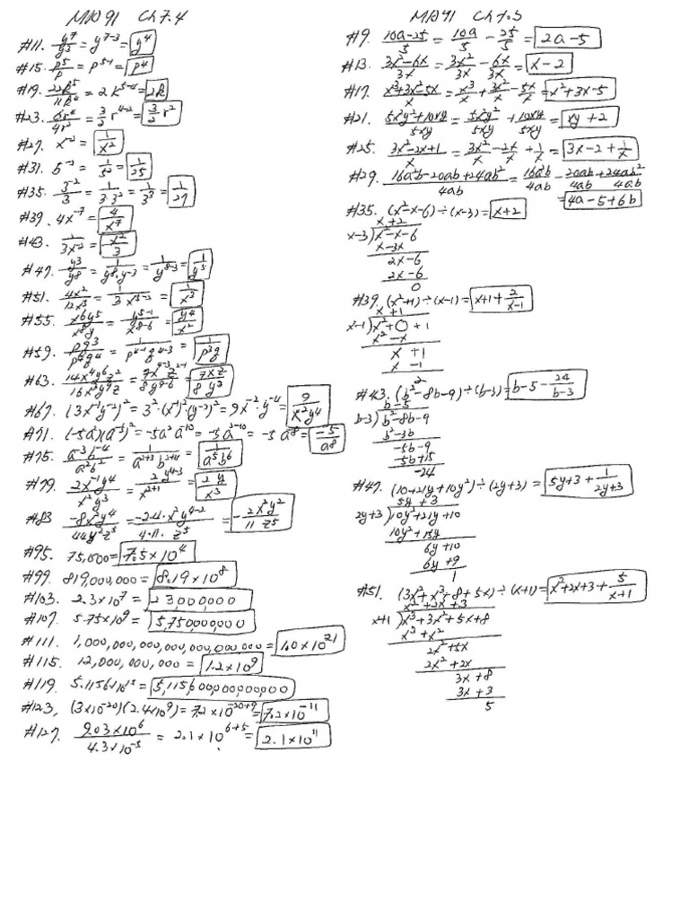 Ma91 - HW - CH7.4, 7.5 | PDF