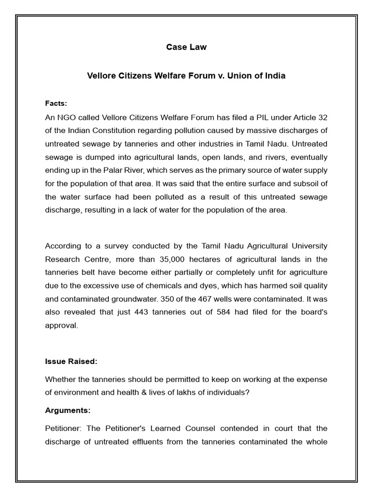 Case Law | PDF | Water Pollution | Environmental Law