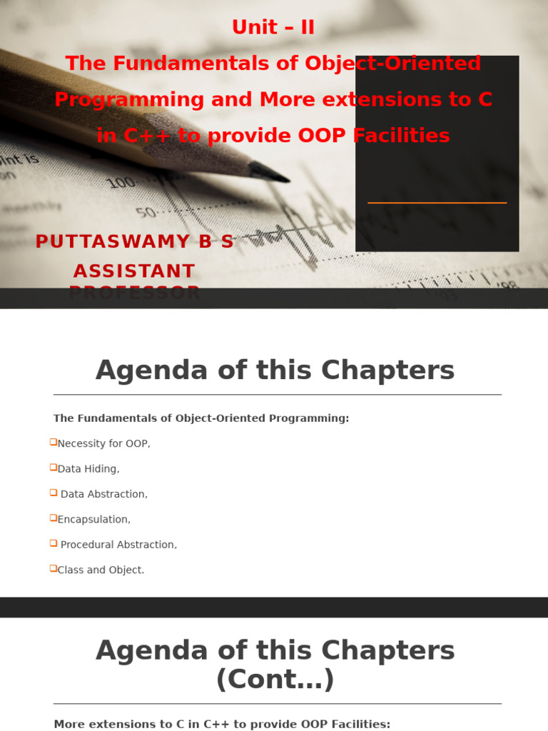 Unit Ii Object Oriented Programming Pdf Programming Constructor Object Oriented