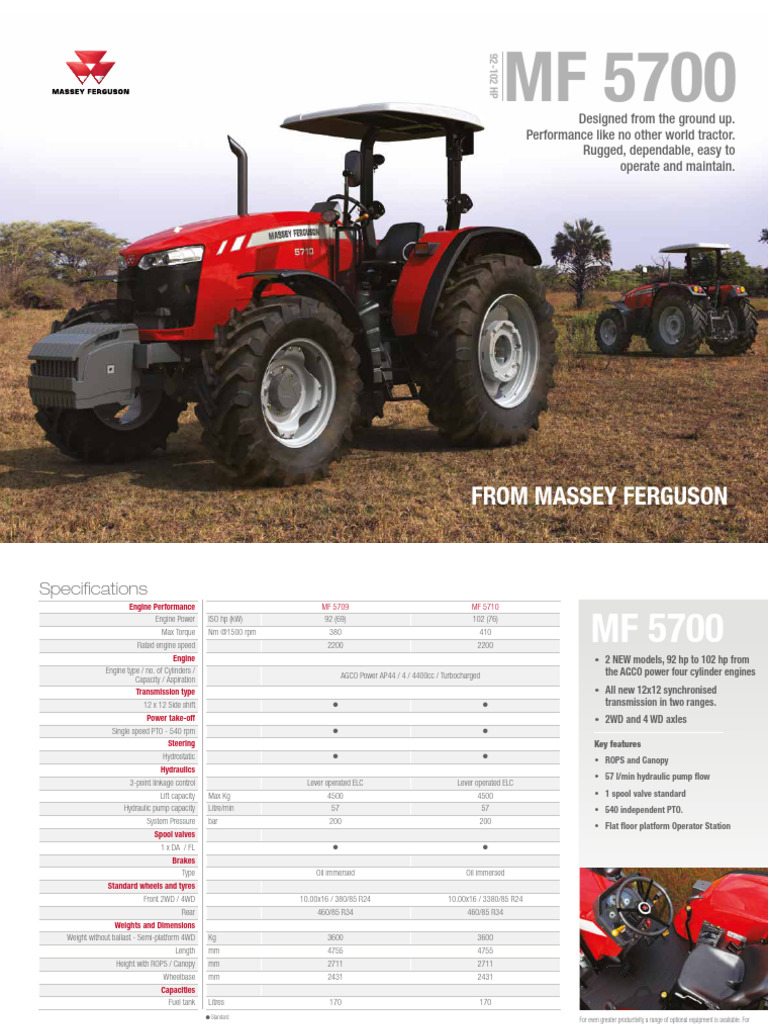 MF 5700 Global Ame en | PDF | Horsepower | Car
