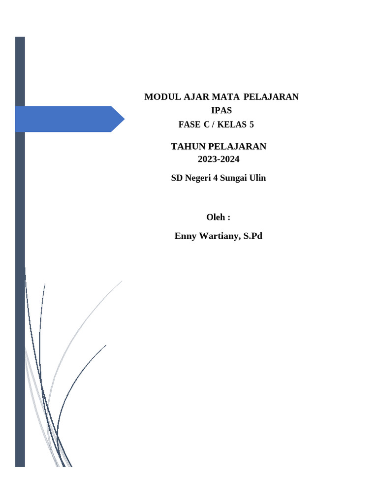 Modul Ajar Ipas SD Ennyw | PDF | Kesehatan Holistik
