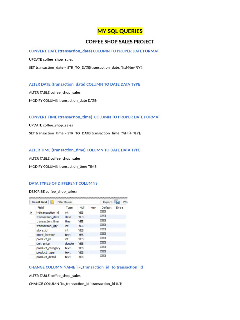 MY SQL Queries | PDF | Databases | Data Management MY SQL Queries | PDF | Databases | Data Management