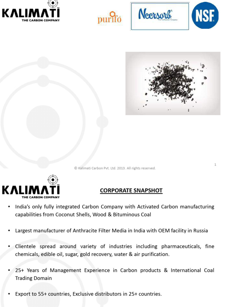 Kalimati Carbon: Leading Activated Carbon Exporter | PDF | Coal | Carbon